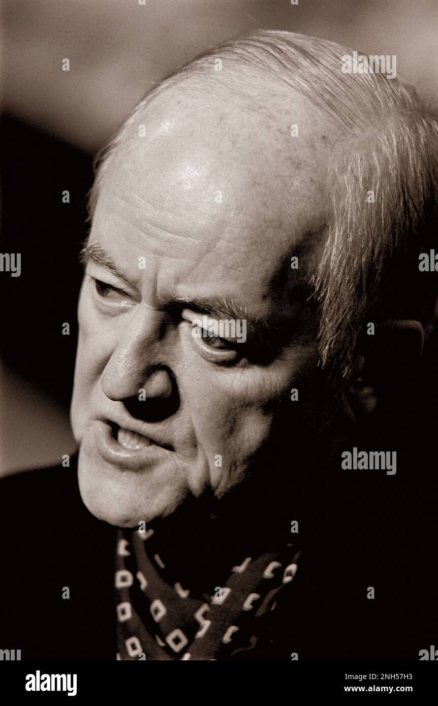 Former Vice President HUBERT HUMPHREY. President elect Jimmy Carter and ...