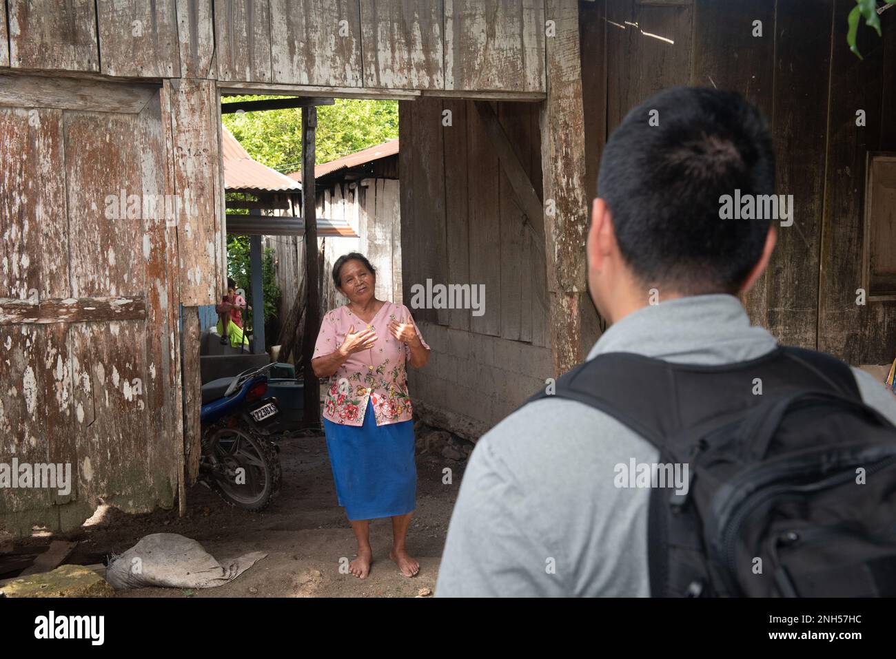 U.S. Army Spc. Sergio Lazaro, a civil affiars specialist with the 451st Civil Affairs Battalion ...