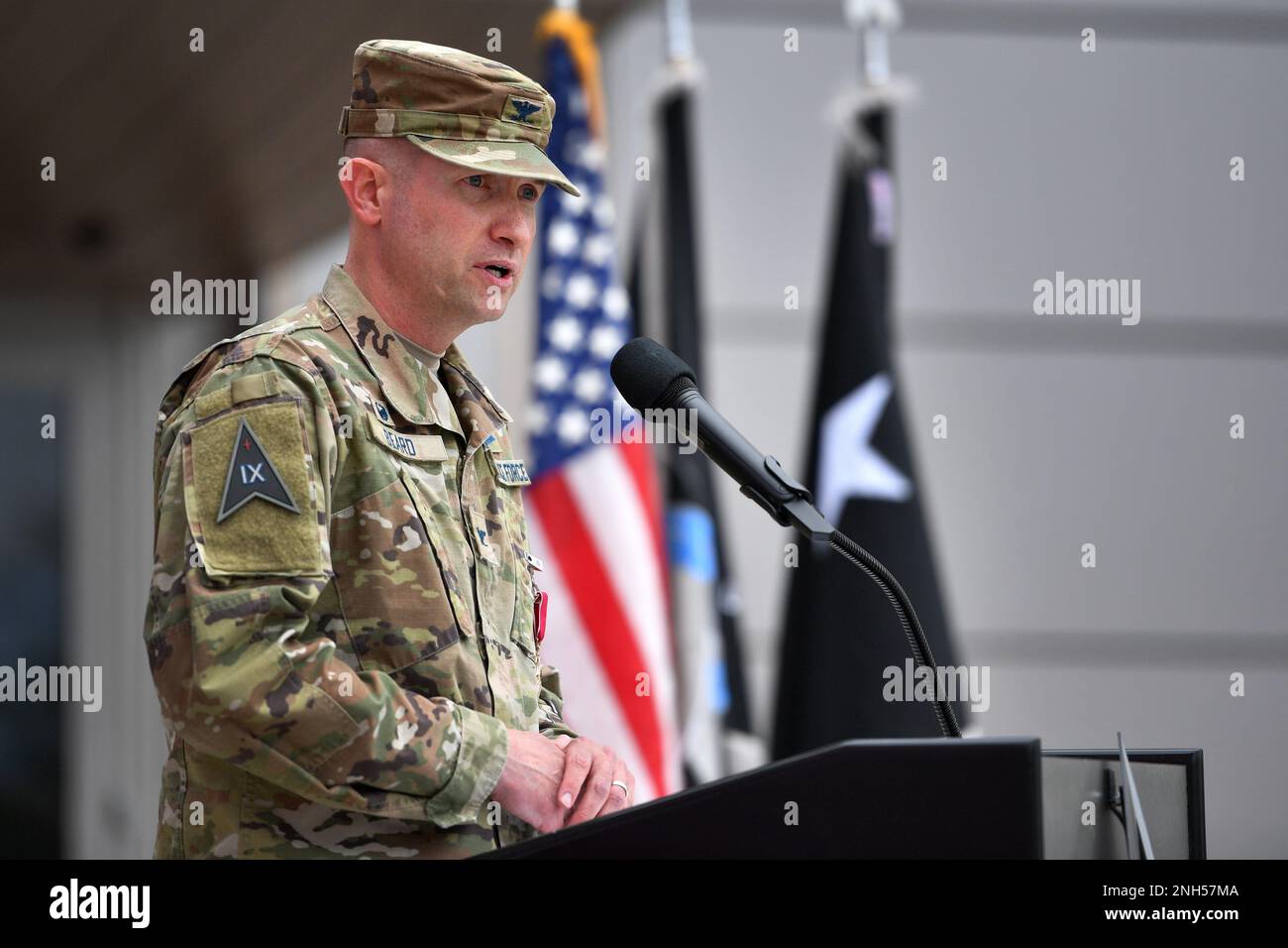 SCHRIEVER SPACE FORCE BASE, Colo. -- Outgoing Space Delta 9 commander ...