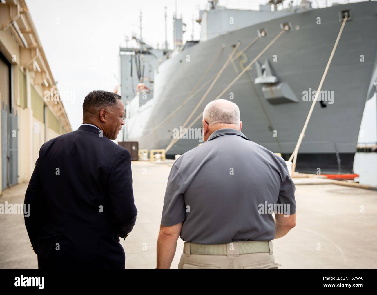 Norfolk, Va. (June 21, 2022) - Capt. George McCarthy, right, Ship's ...