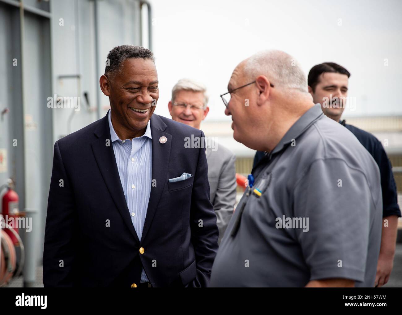 Norfolk, Va. (June 21, 2022) - Capt. George McCarthy, right, Ship's ...
