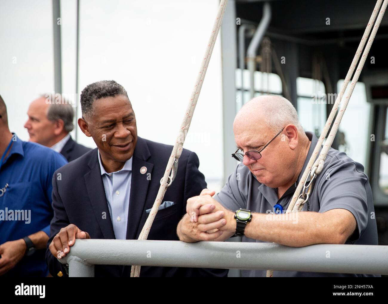 Norfolk, Va. (June 21, 2022) - Capt. George McCarthy, right, Ship's ...
