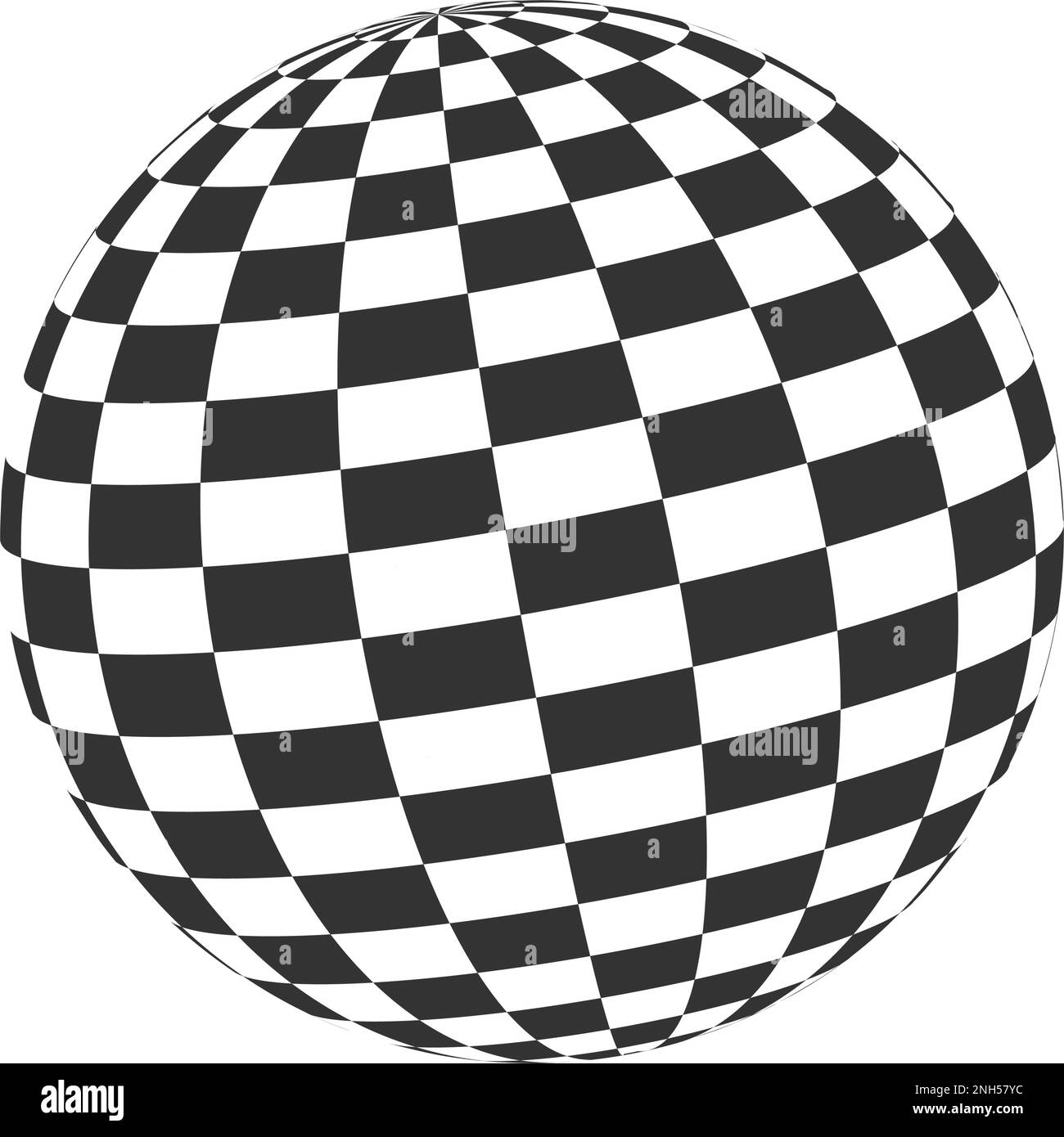 Checkered globe. 3D sphere icon. Orbit model, spherical shape. Ball ...