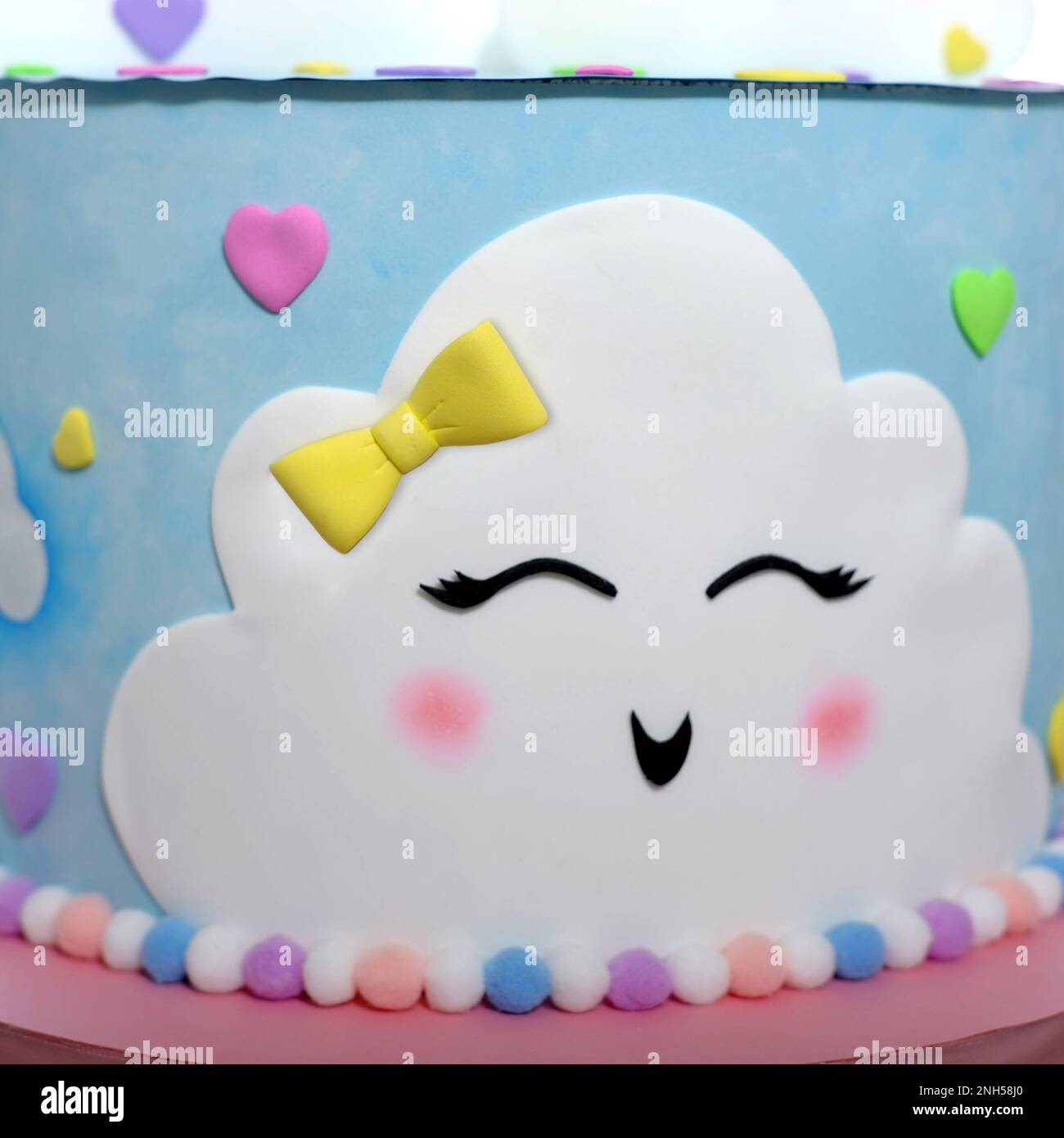 A cake made of paper, soft cardboard similar to a real sweet cake ...