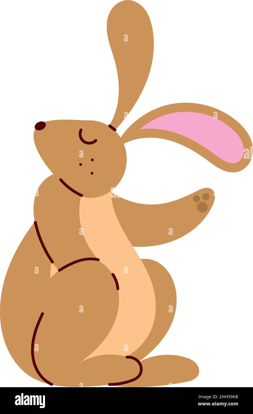 brown rabbit farm animal character Stock Vector Image & Art - Alamy
