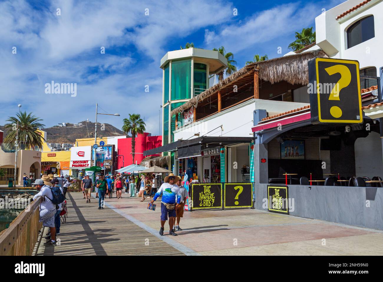 Marina boardwalk, Cabo San Lucas, Baja California Sur, Mexico Stock ...