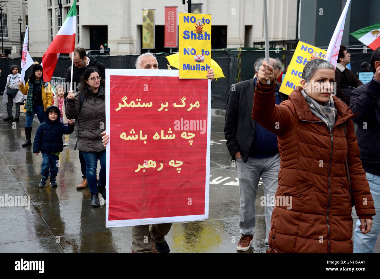 Freedom for Iran demonstration in Trafalgar Sq, London, 18th February ...