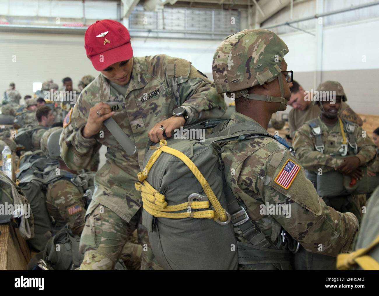 Cpl. Rosi B. Velezpineda, a parachute rigger assigned to 3rd ...