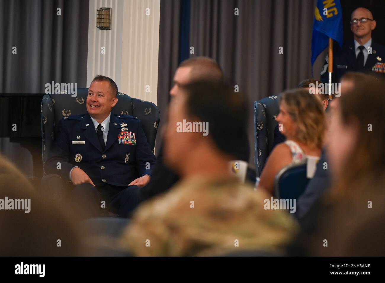 U.S. Air Force Col. James Clark, 11th Mission Support Group outgoing ...