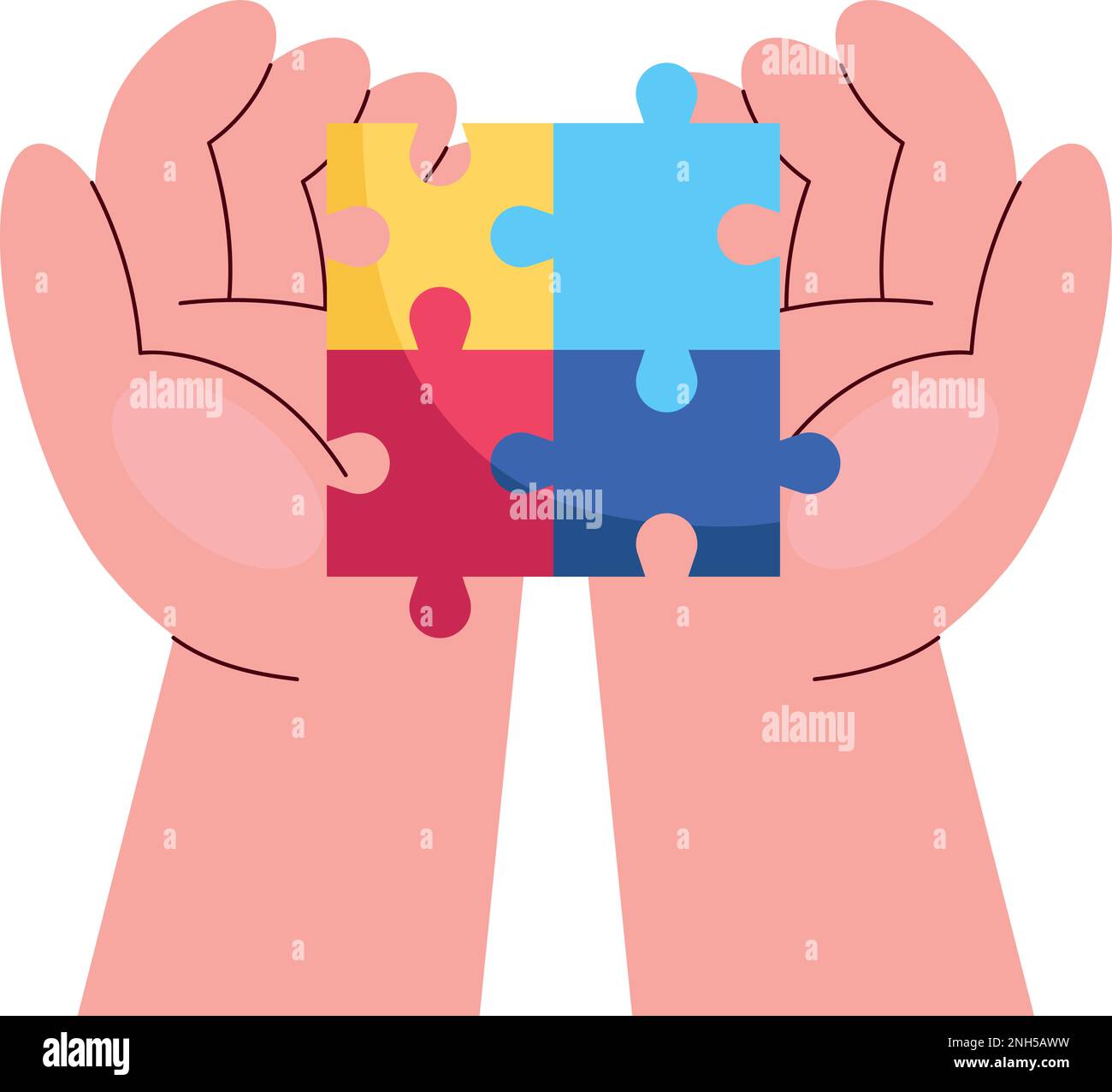 hands lifting puzzle pieces icon Stock Vector Image & Art - Alamy
