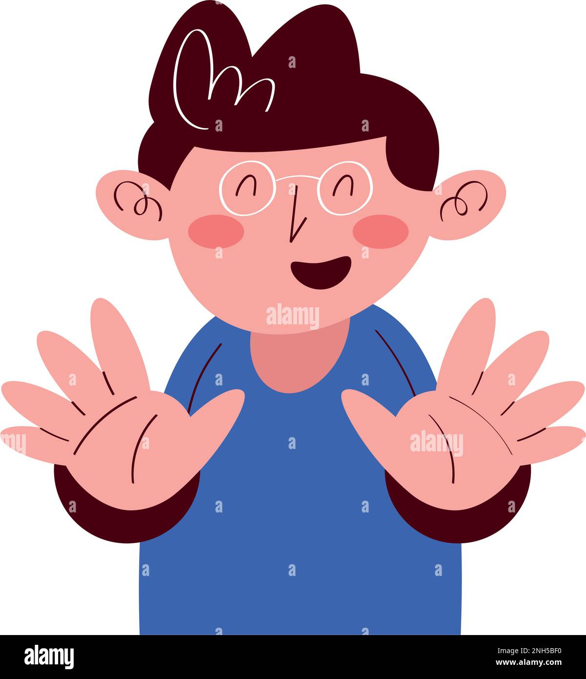 autism little boy kid happy character Stock Vector Image & Art - Alamy