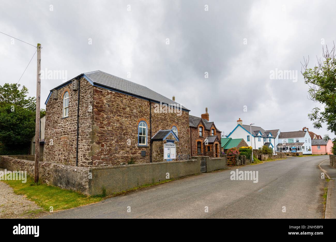 The Village Hall at Marloes, a small village on the Marloes Peninsula ...