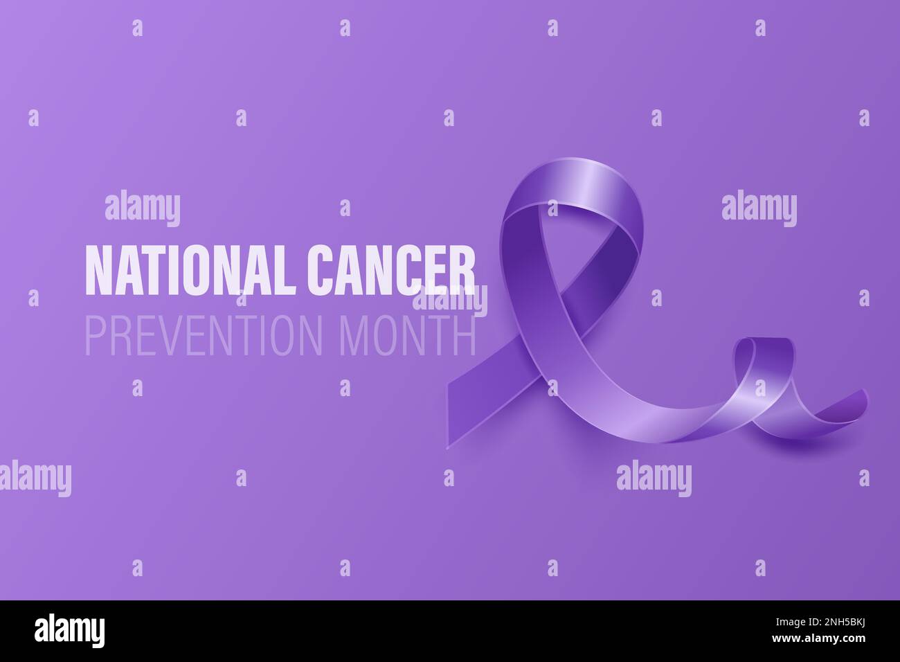National Cancer Prevention Month Banner, Card, Placard with Vector 3d ...