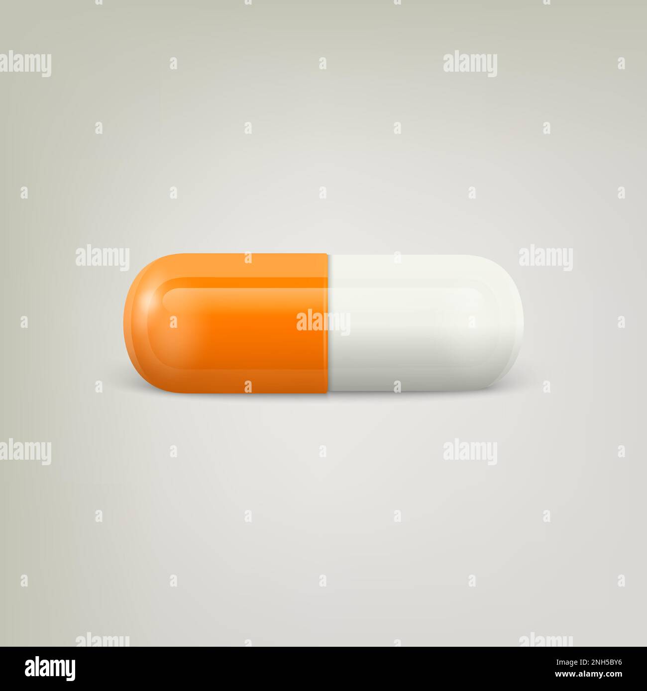 Vector 3d Realistic Orange and White Pharmaceutical Medical Pill ...