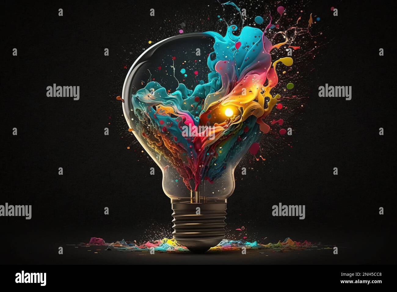 Cool idea concept, artists think in imaginative colors and shapes Stock ...