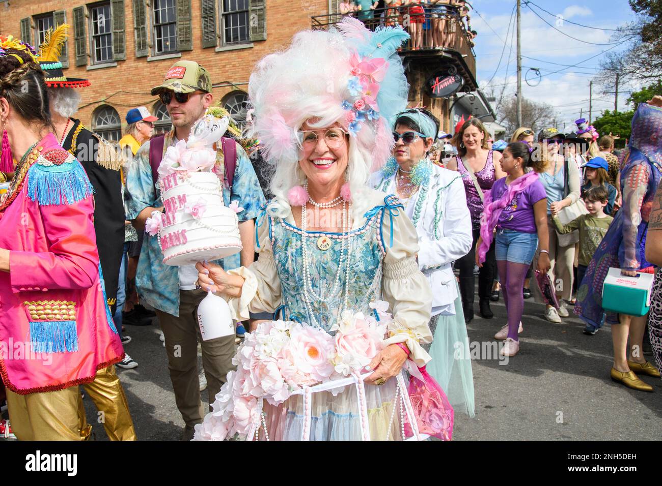 Parade goers attend the Krewe Of Red Beans parade on Monday, February ...