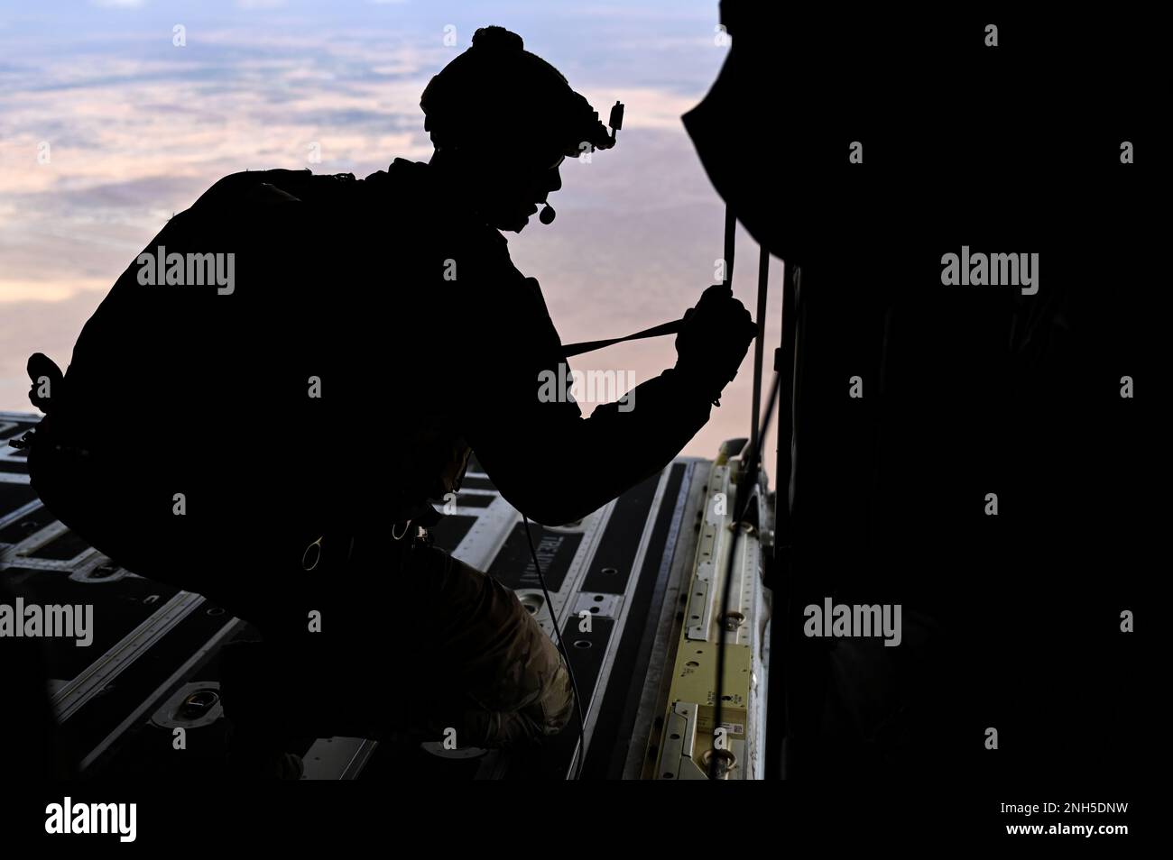 A U.S. Air Force Pararescue Airman assigned to the 52nd Expeditionary ...