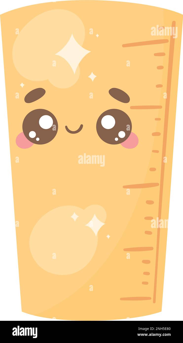 Rule school supply kawaii character Stock Vector Images - Alamy