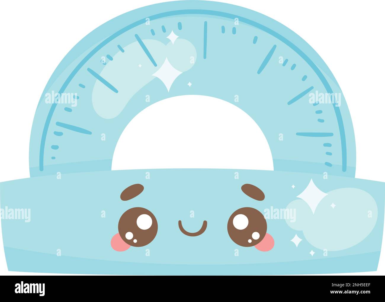 protractor rule kawaii comic character Stock Vector Image & Art - Alamy