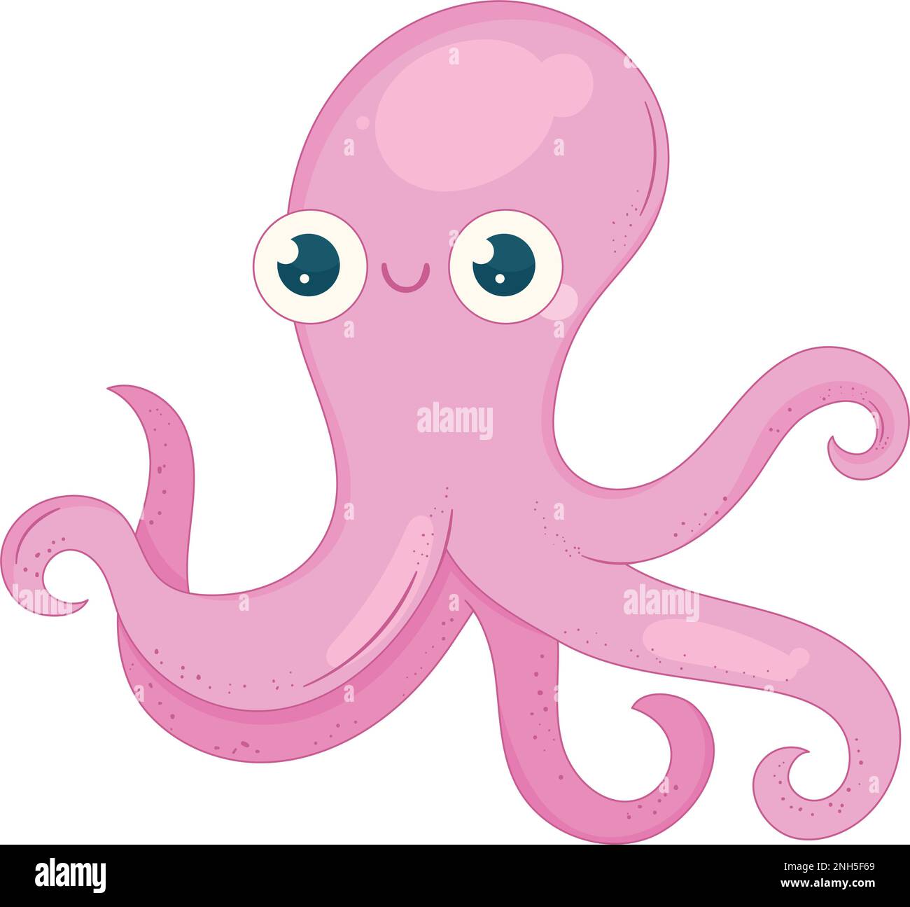 octopus pink sealife animal character Stock Vector Image & Art - Alamy