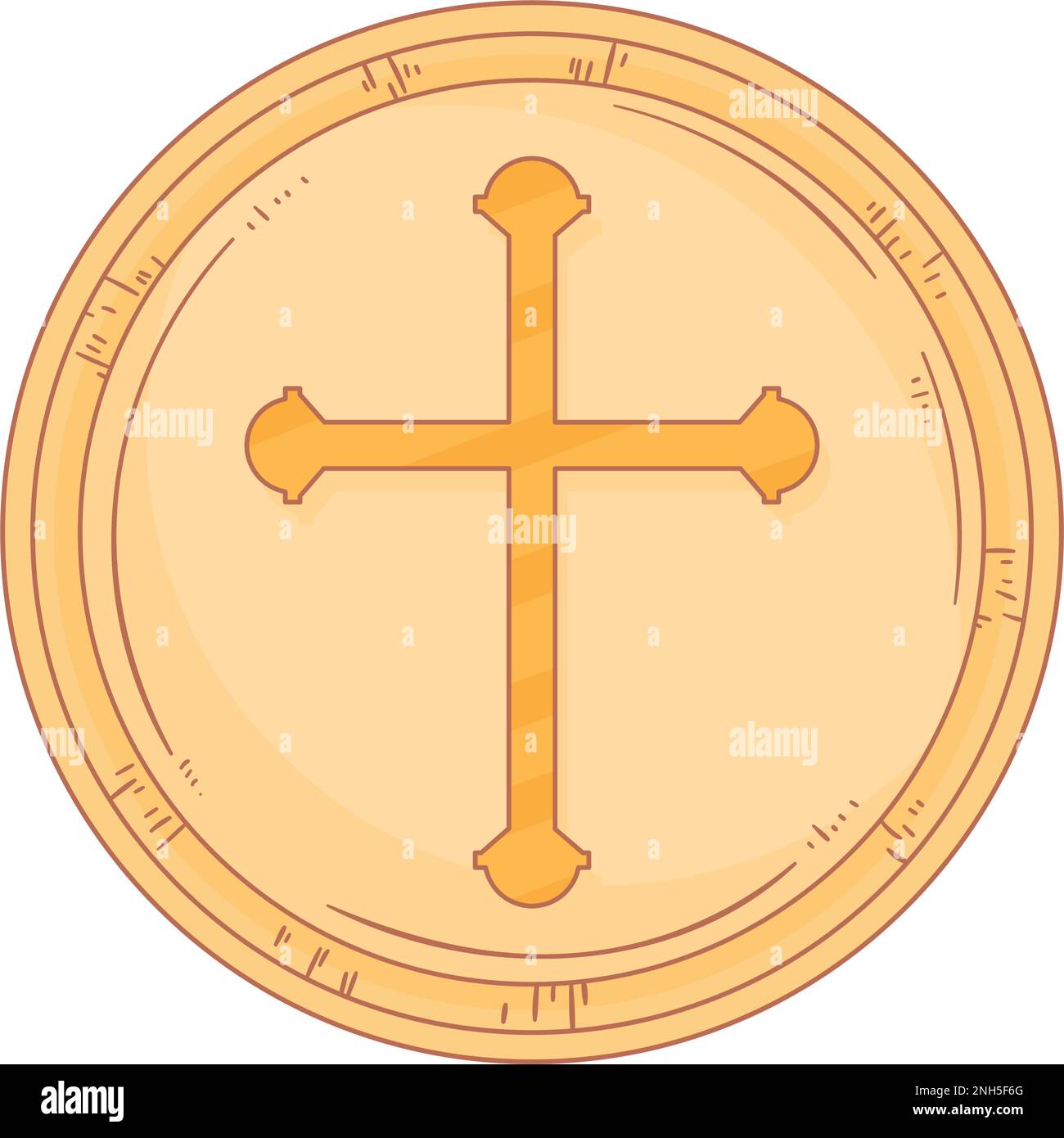 first communion with cross icon Stock Vector Image & Art - Alamy