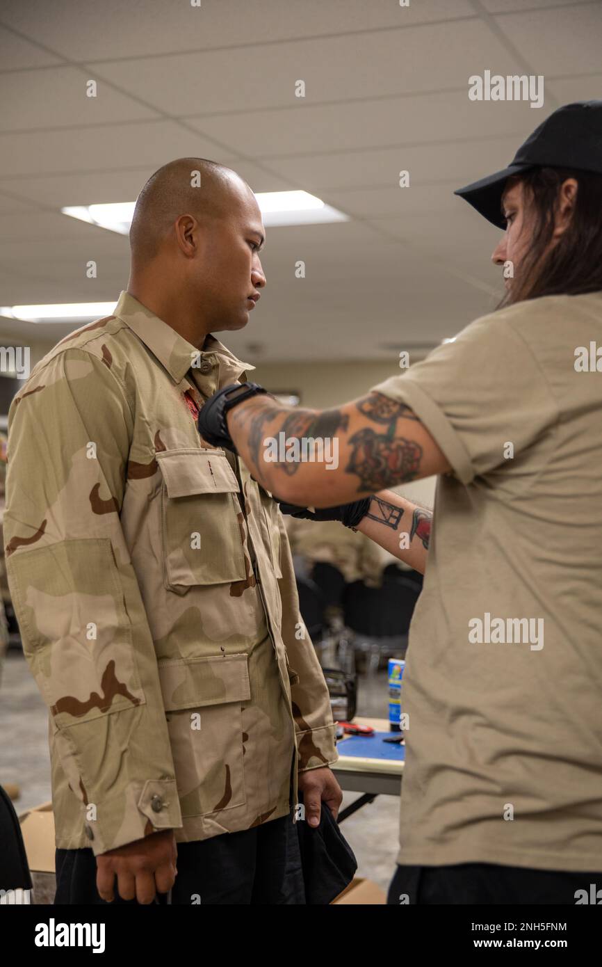 Guam Army National Guard Pfc. Casey San Nicolas, an infantryman ...