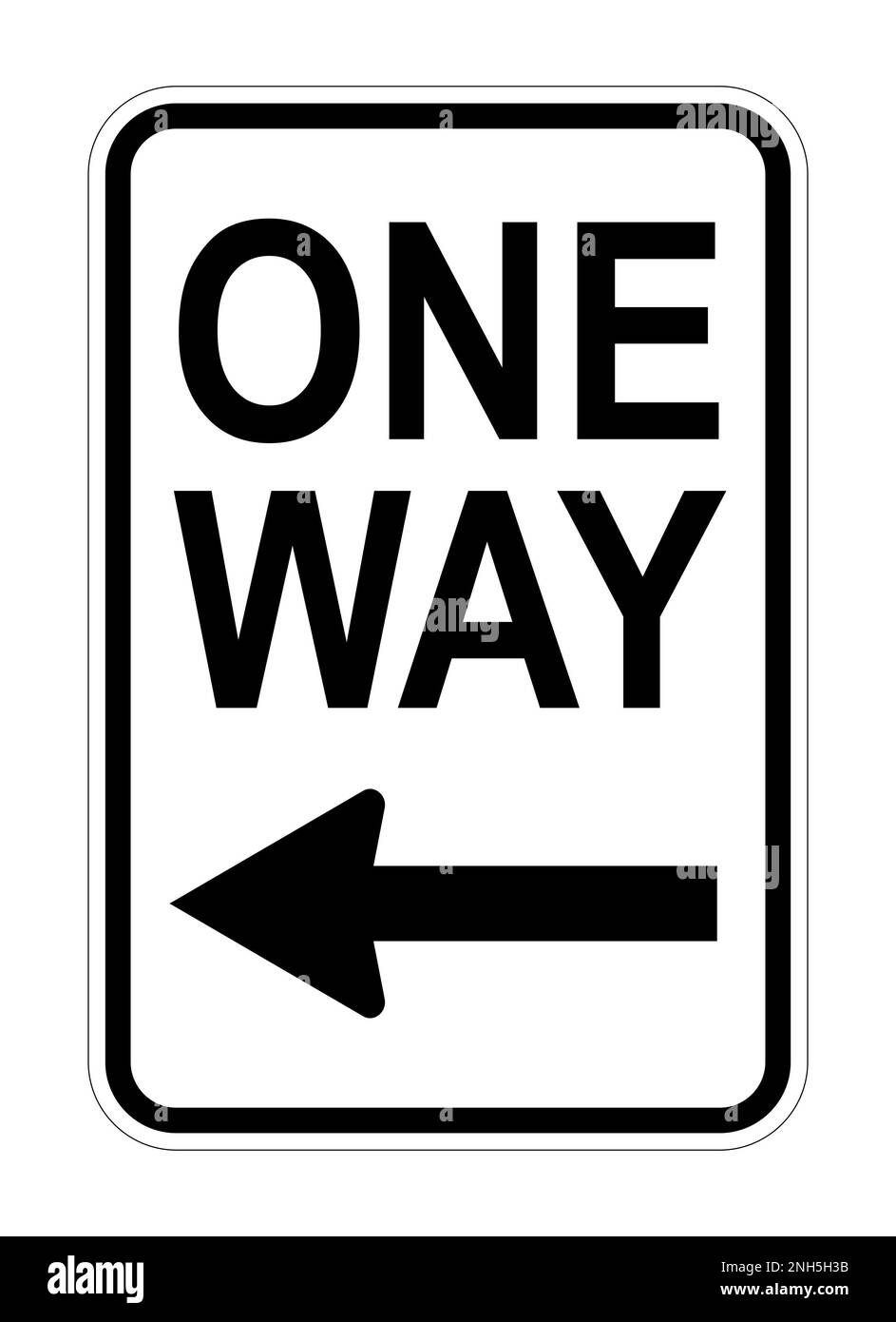 Traffic sign ONE WAY and arrow on white background, illustration Stock ...