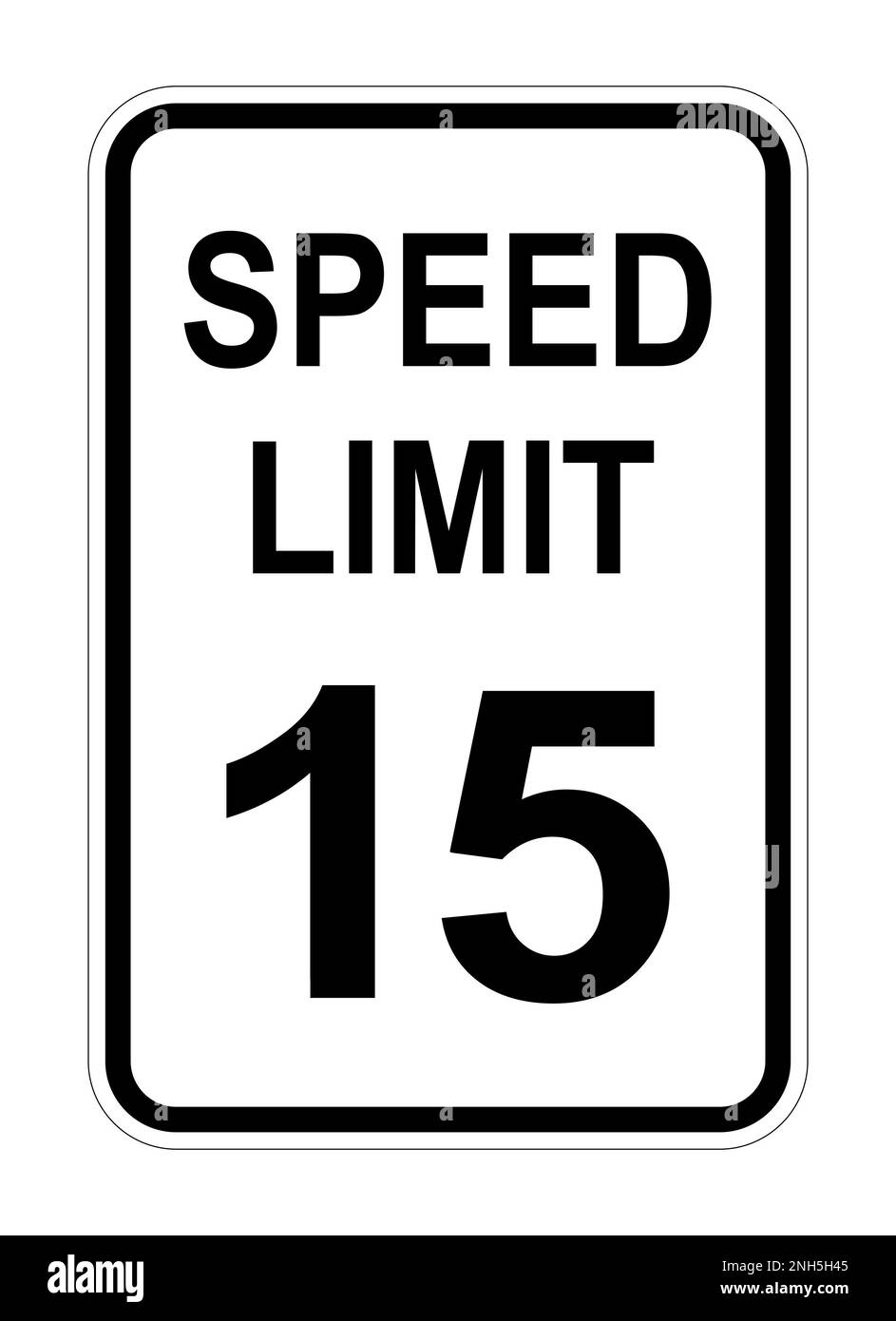 Traffic sign SPEED LIMIT 15 on white background, illustration Stock ...