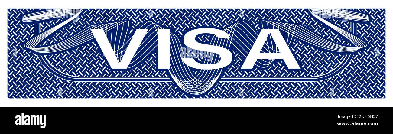 Element of visa document, illustration. Banner design Stock Photo - Alamy
