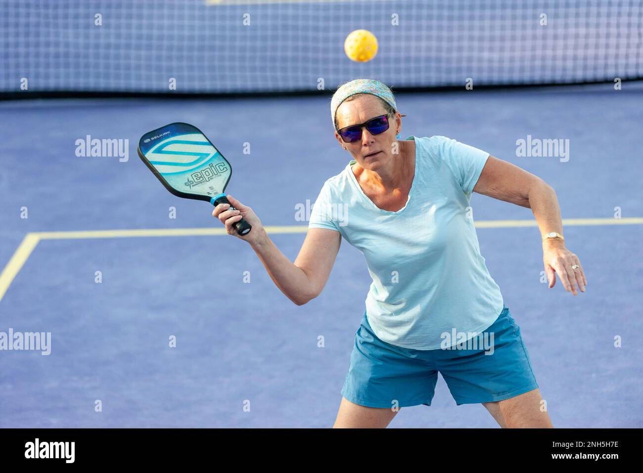Pickleball players San Juan Cosala, Racquet club, Jalisco, Mexico Stock ...