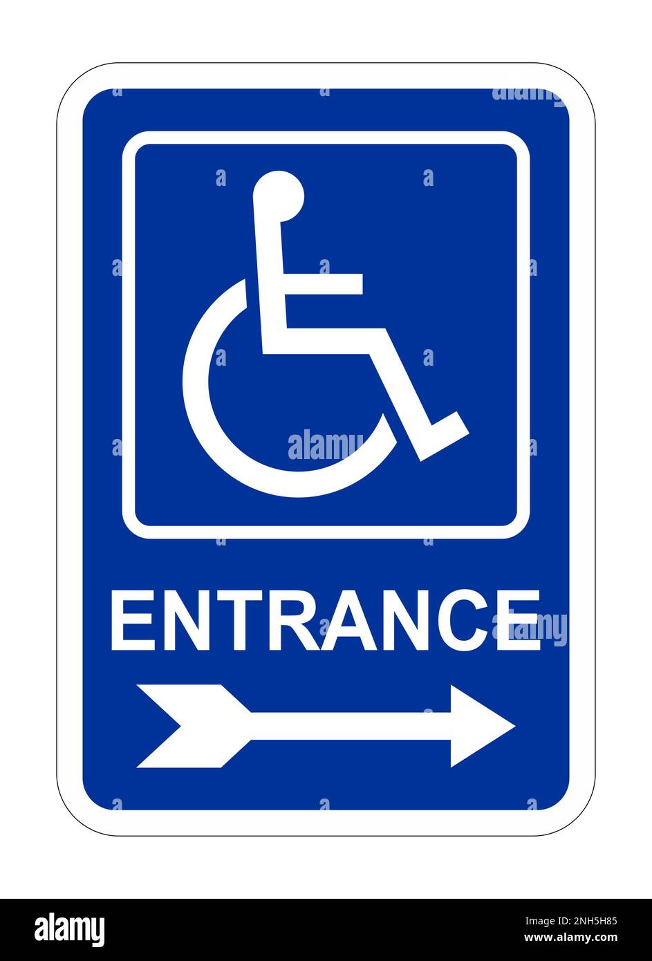 Traffic sign HANDICAPPED ENTRANCE on white background, illustration ...