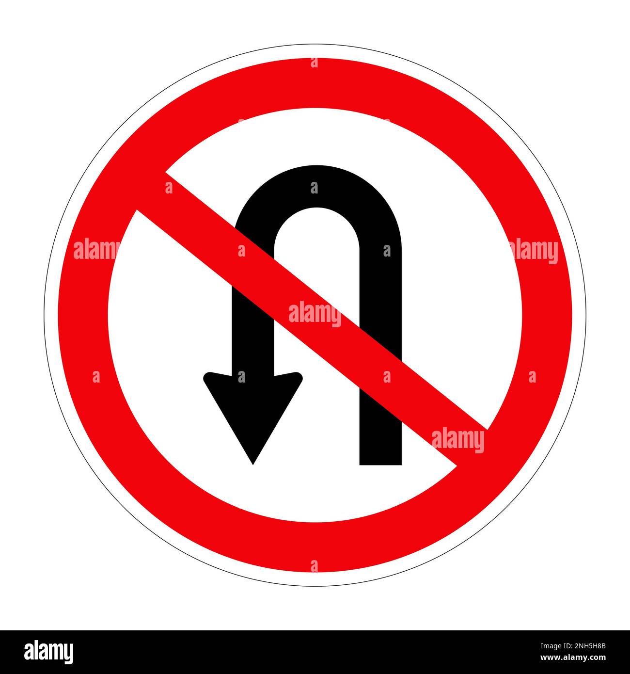 No turns traffic sign Cut Out Stock Images & Pictures - Alamy