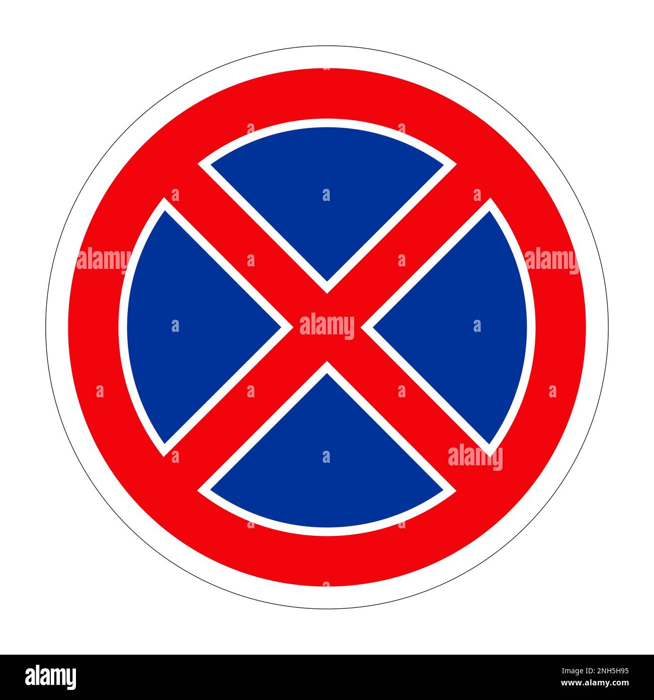 Traffic sign NO STOPPING on white background, illustration Stock Photo ...