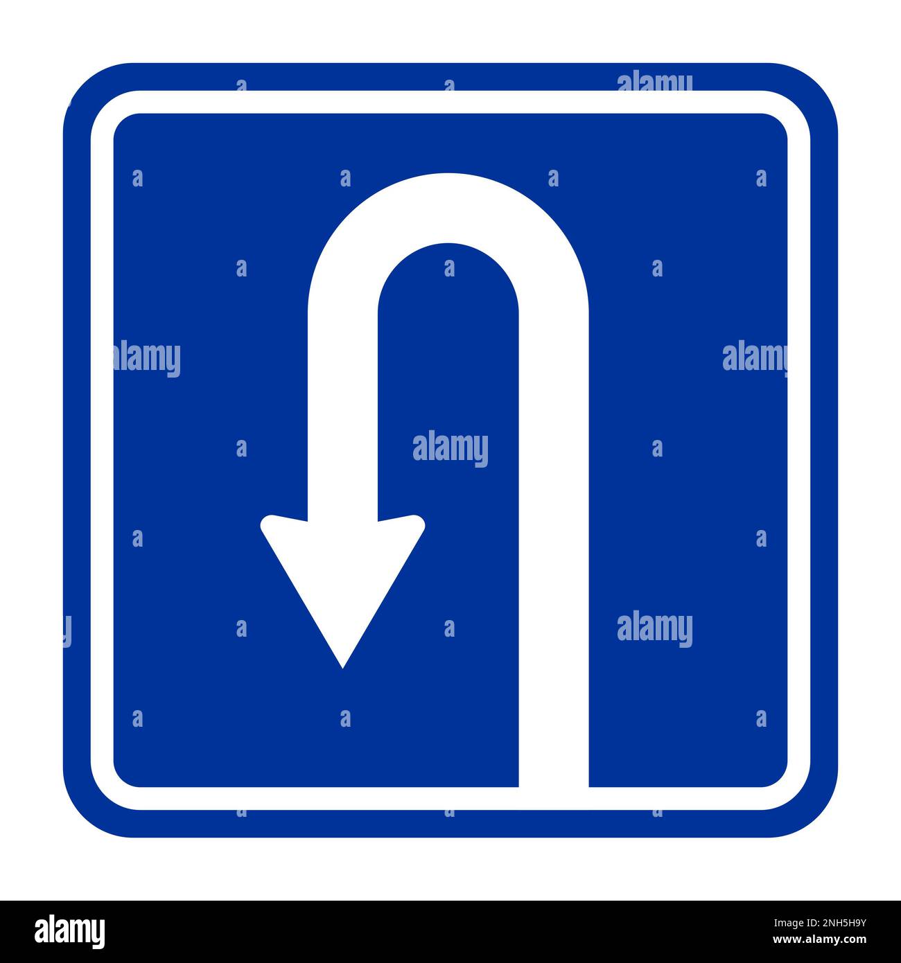 Traffic sign U-TURN on white background, illustration Stock Photo - Alamy
