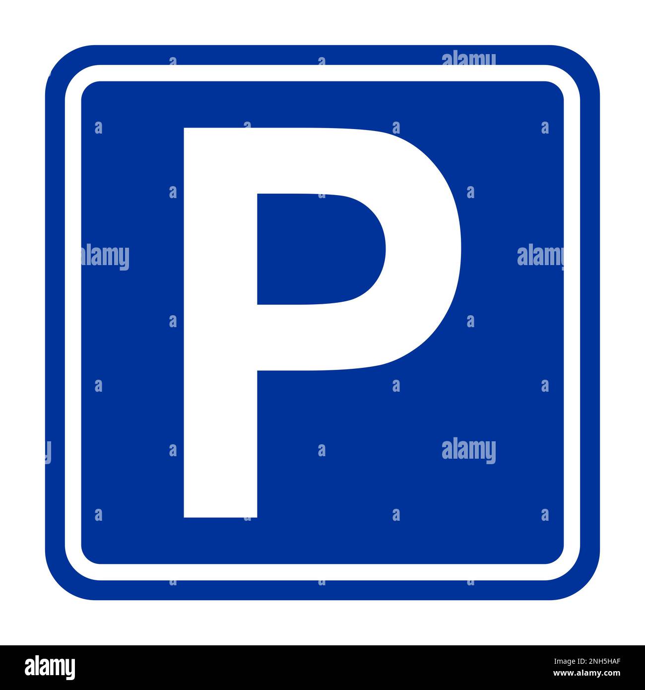 Traffic sign PARKING on white background, illustration Stock Photo - Alamy