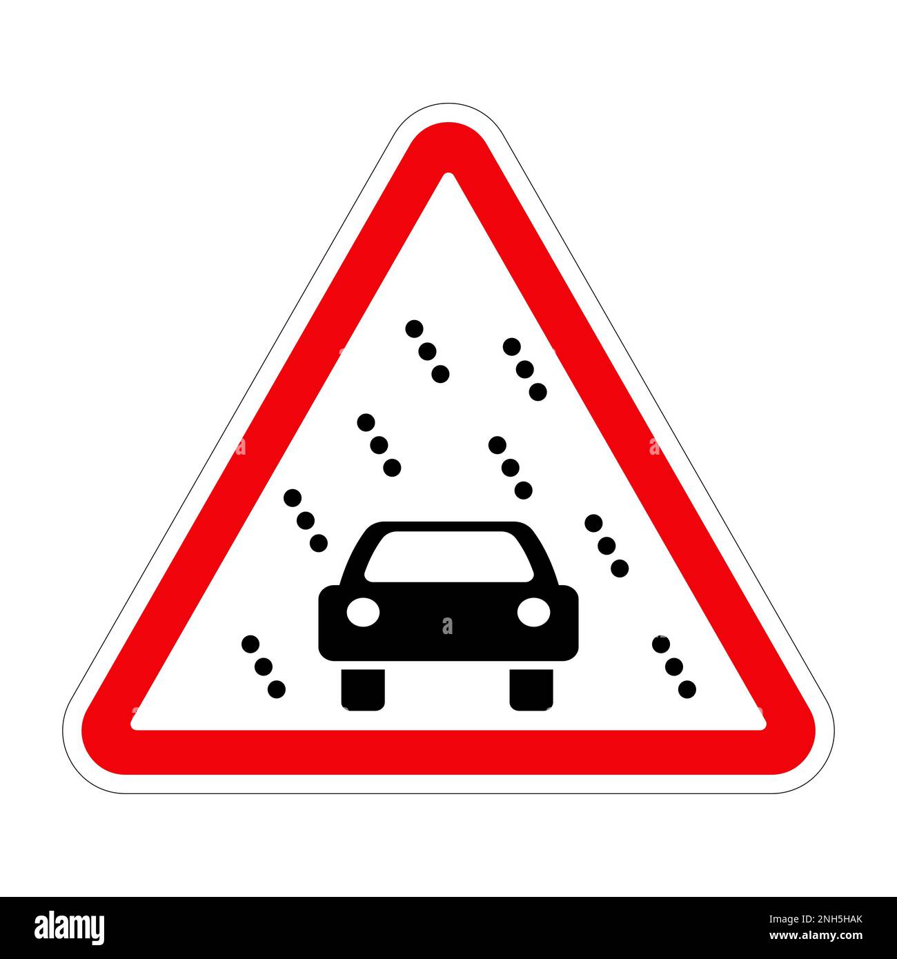 Warning traffic sign on white background, illustration Stock Photo - Alamy