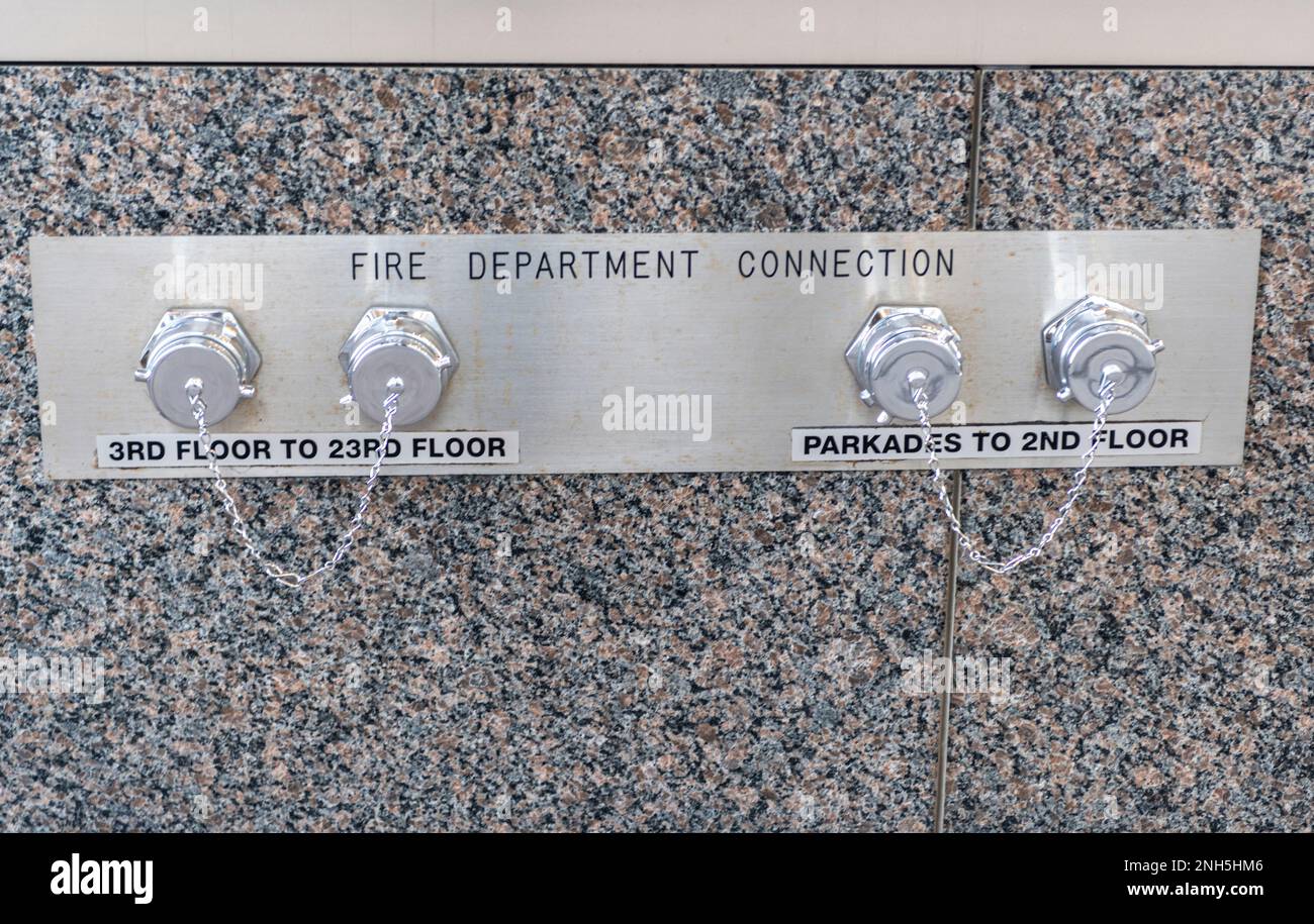 Fire department connection on building hi-res stock photography and ...