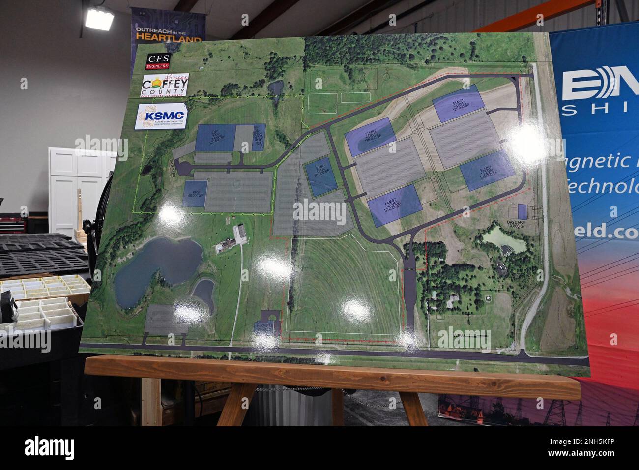 BURLINGTON, KANSAS - FEBRUARY 20, 2023 Site plan map showing the ...