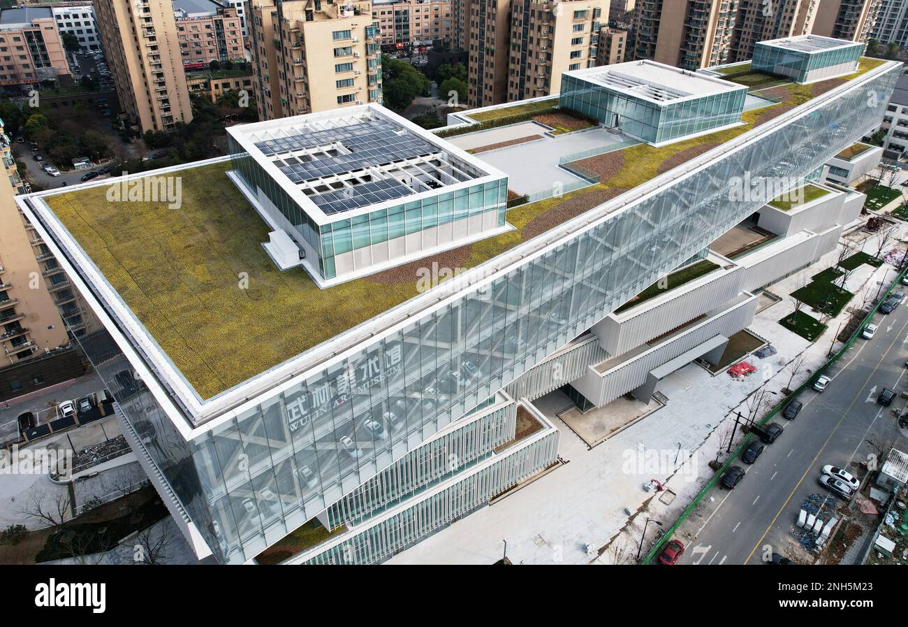 HANGZHOU, CHINA - FEBRUARY 21, 2023 - An aerial view of the completed ...