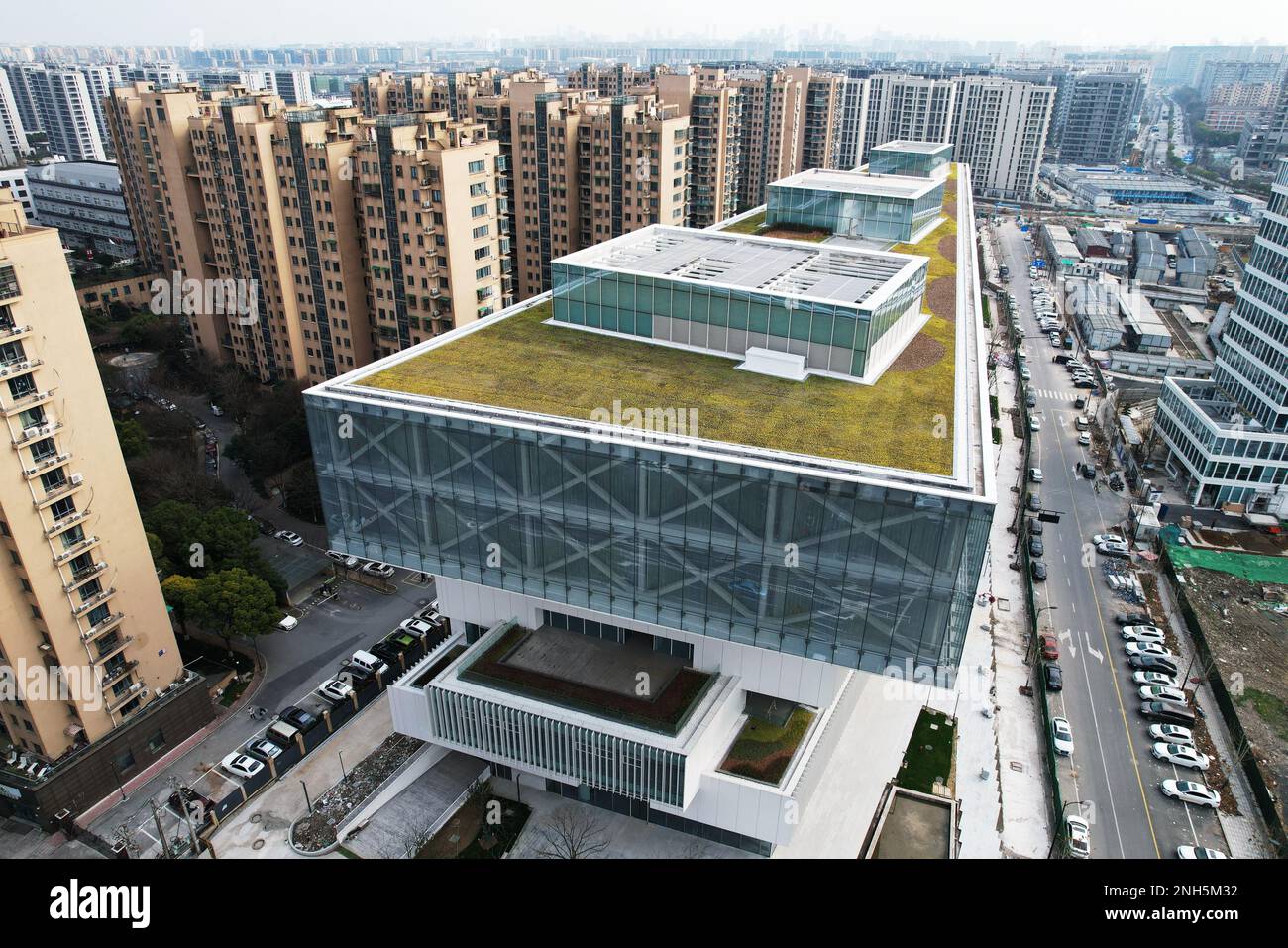 HANGZHOU, CHINA - FEBRUARY 21, 2023 - An aerial view of the completed ...