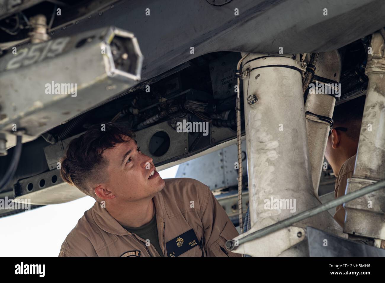 U.S. Marine Corps Cpl. Matthew Millen, a firefighter technician with ...