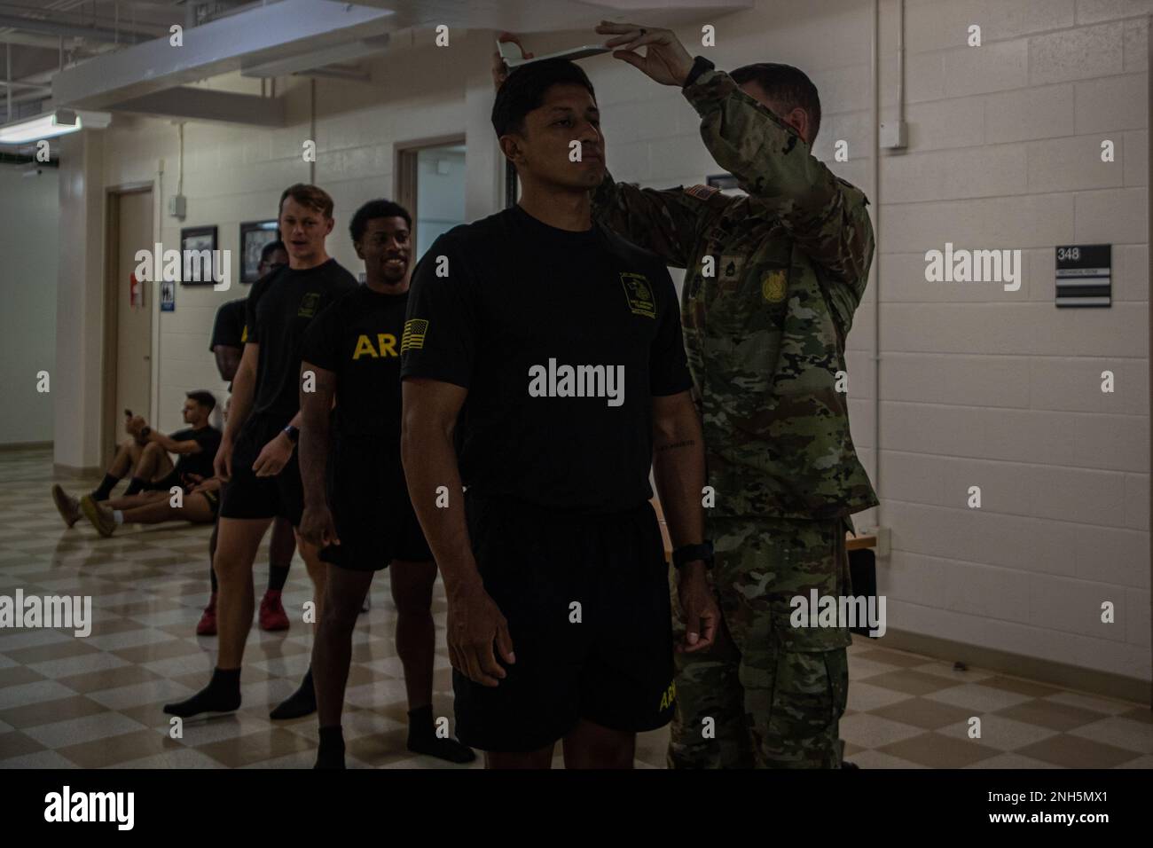 Soldier gets his height and weight measured, July 18 at Schofield ...