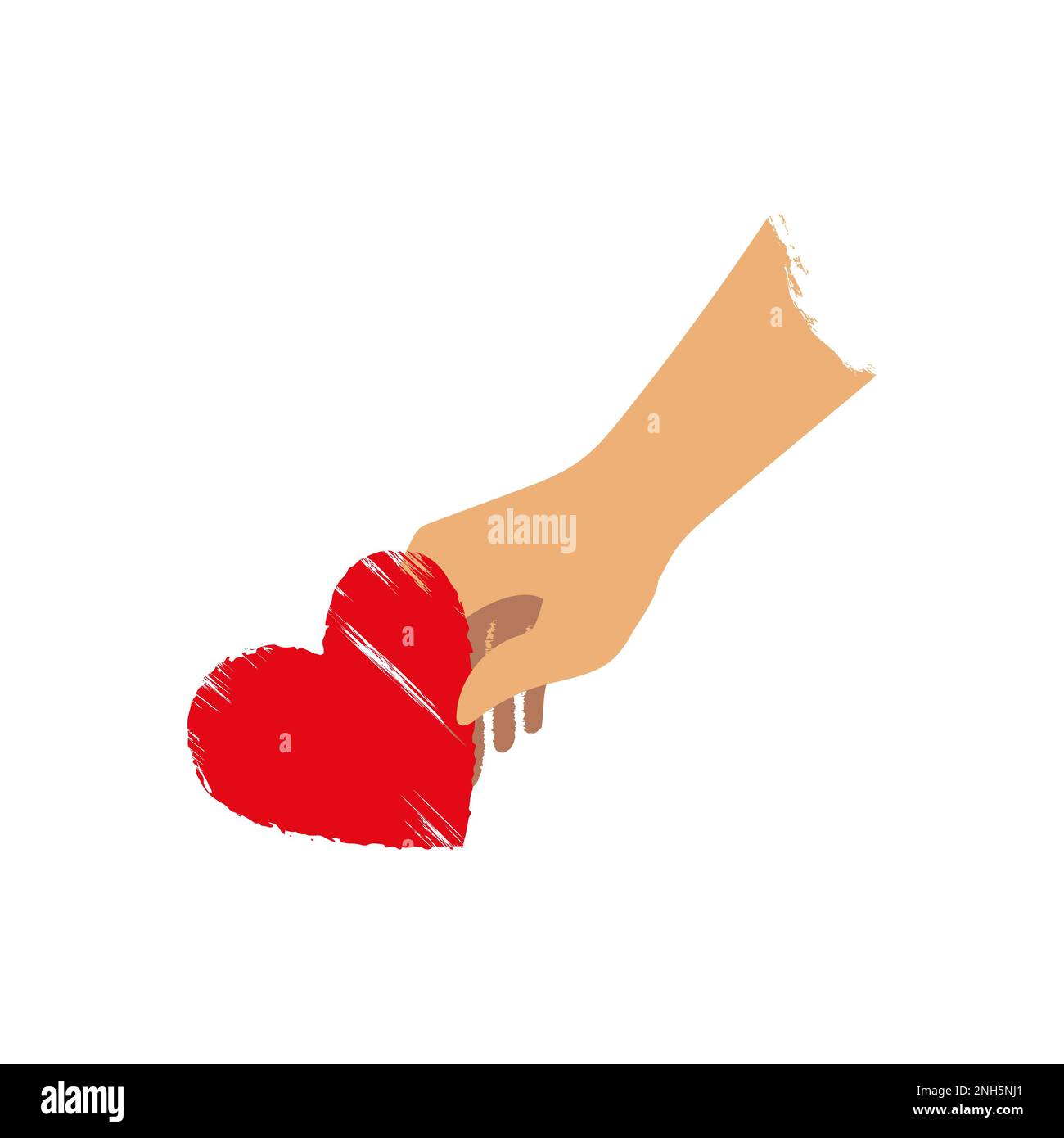 Hand drawn heart in hand hi-res stock photography and images - Alamy