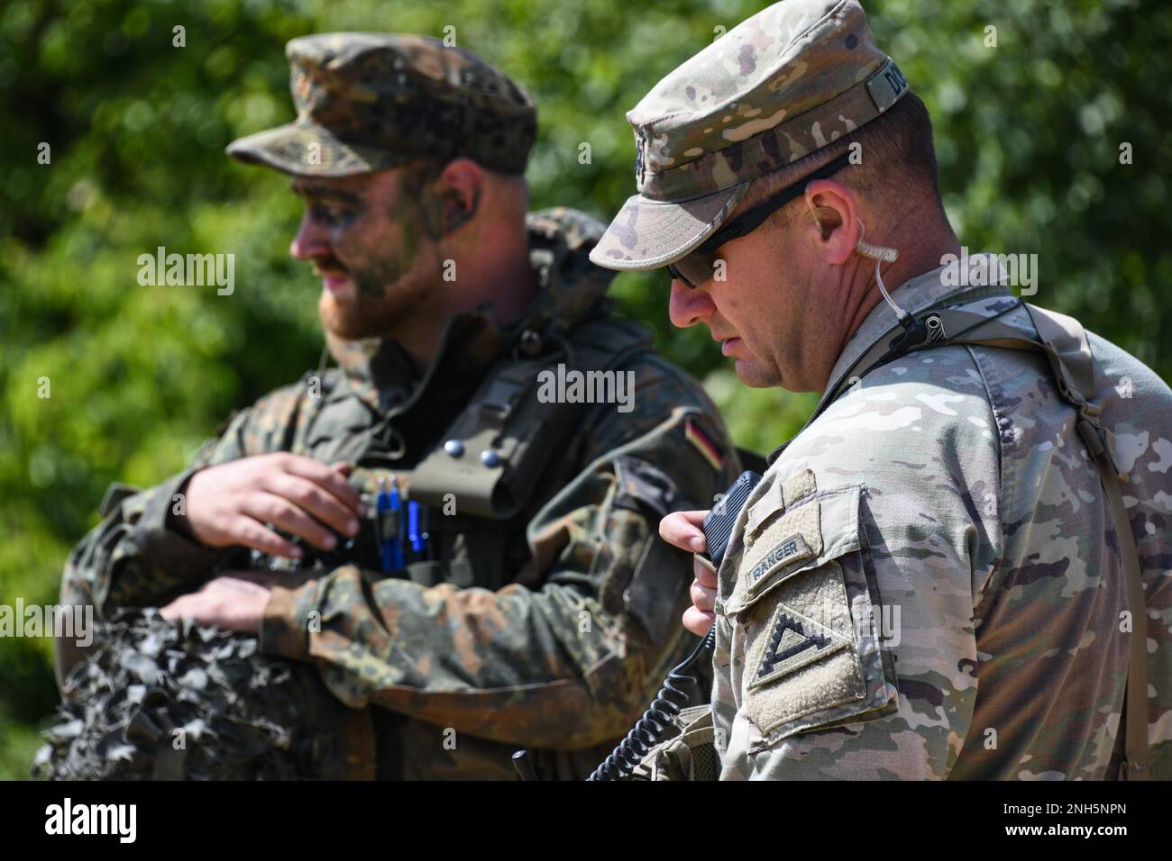 U.S. Army Lt. Col. Tyler Donnell, foreground, Senior Fire Support ...