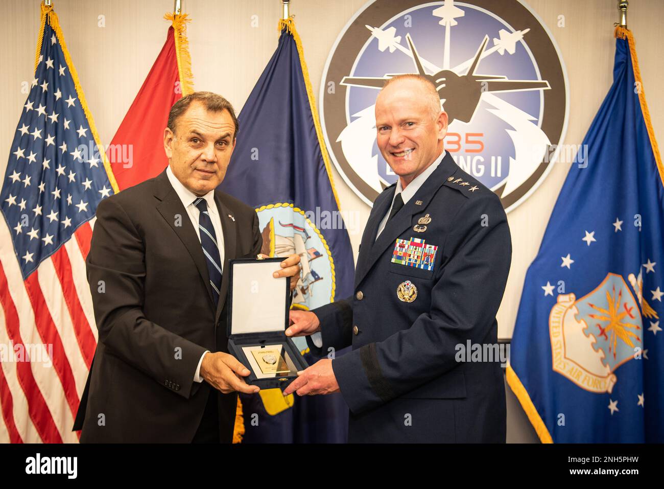 CRYSTAL CITY, VA. (July 18, 2022) – Lt Gen Michael Schmidt (right ...