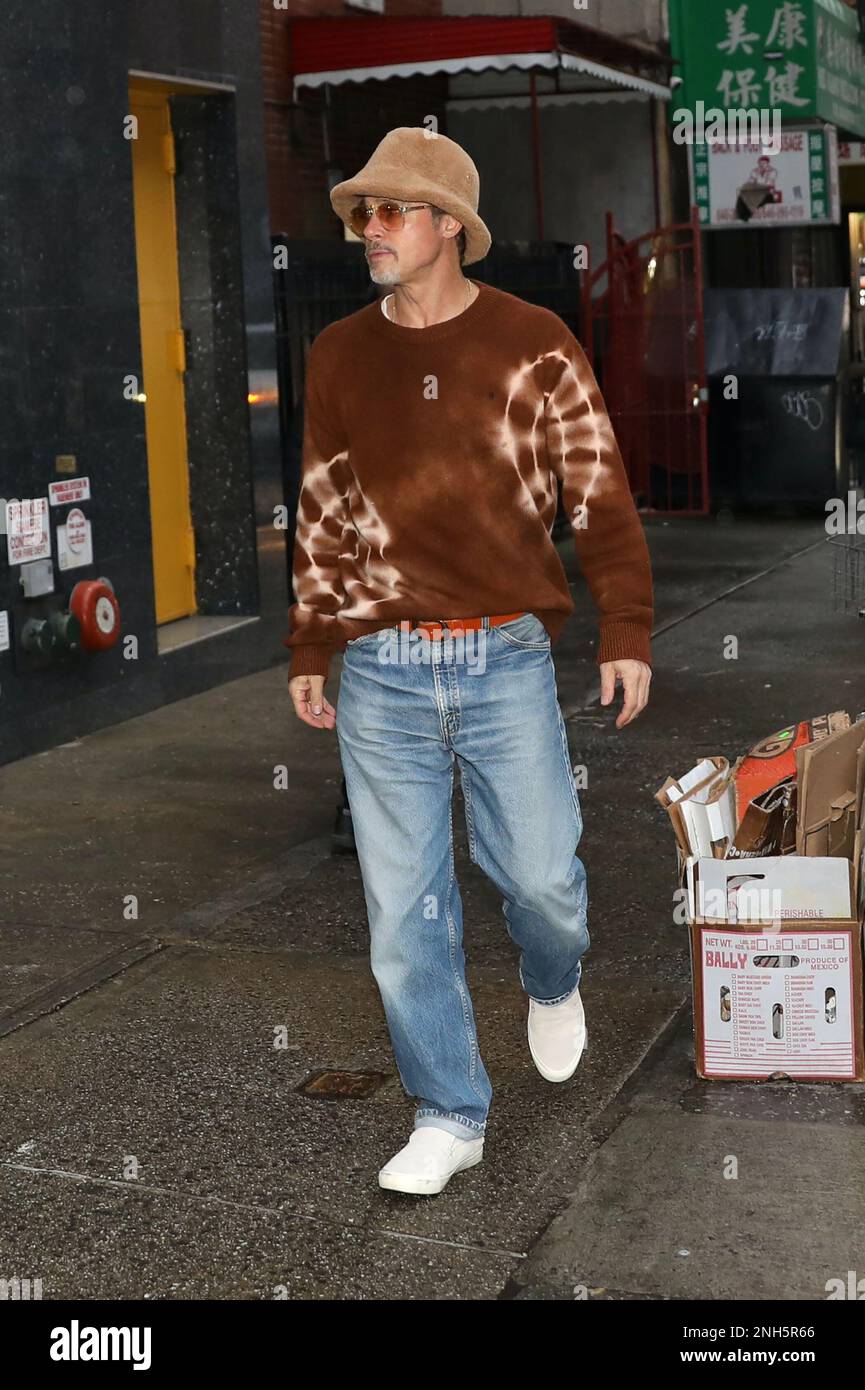 Brad Pitt, George Clooney spotted filming on the set of ‘Wolves’ in ...