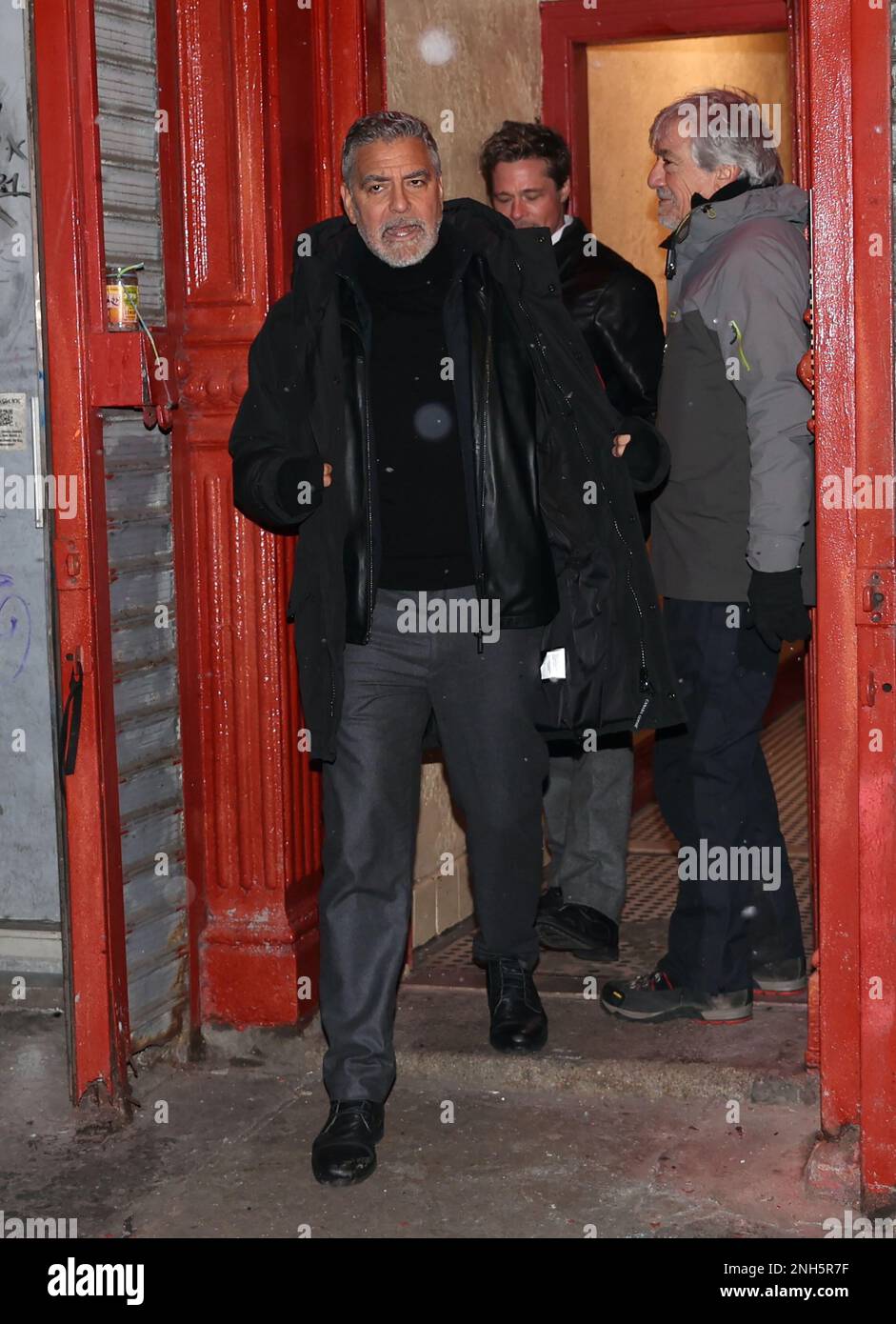 Brad Pitt, George Clooney spotted filming on the set of ‘Wolves’ in ...