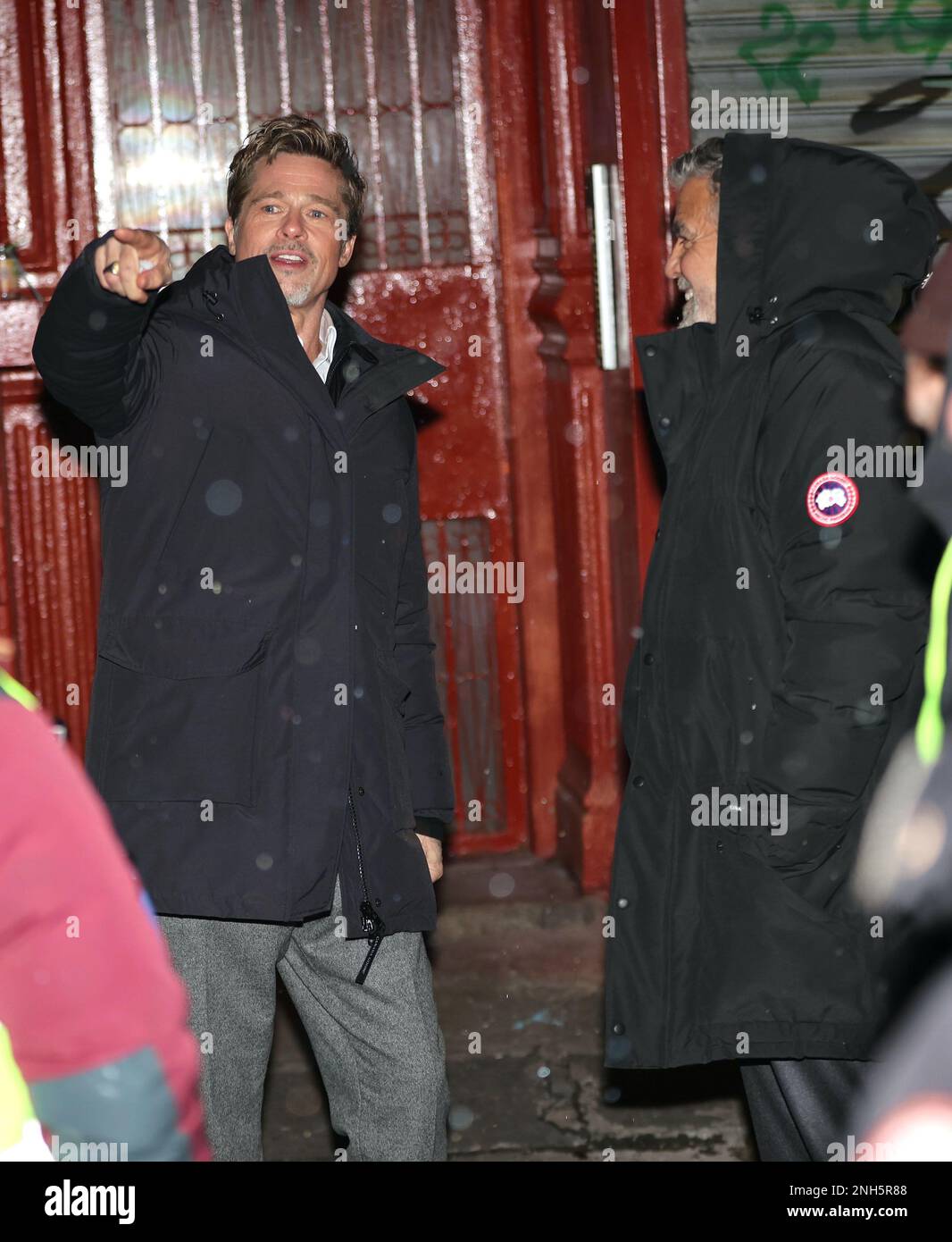 Brad Pitt, George Clooney spotted filming on the set of ‘Wolves’ in ...