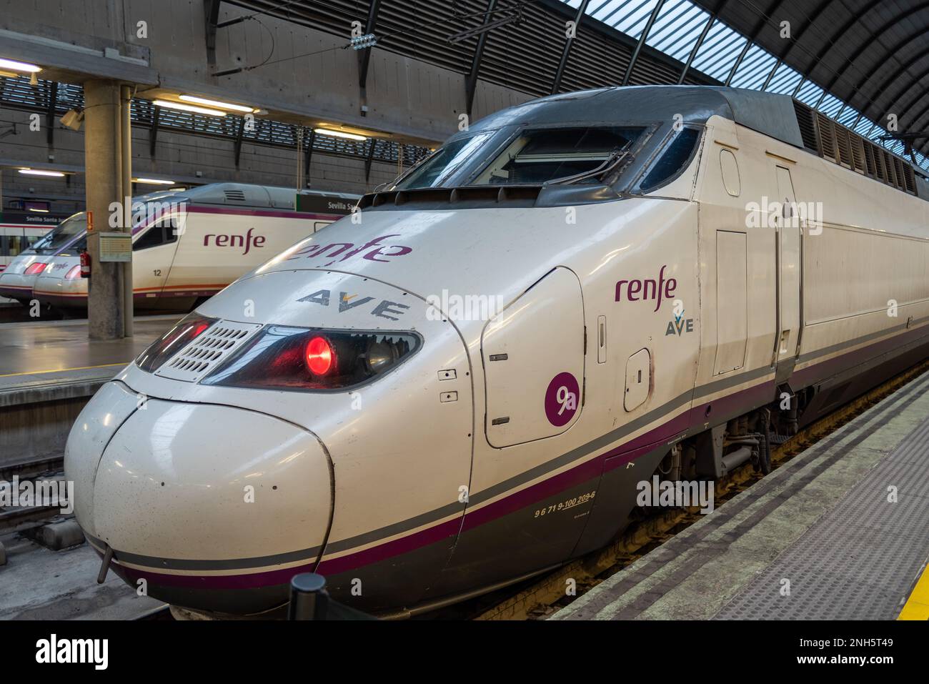 Renfe high speed passanger train at Sevilla station in Spain on 7 December 2022 Stock Photo - Alamy