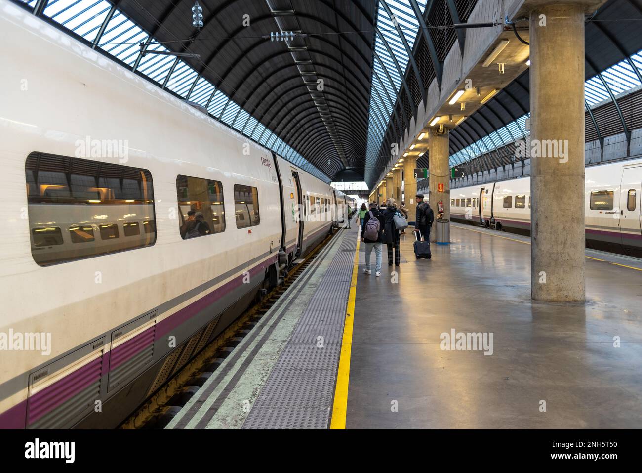 Renfe high speed passanger train at Sevilla station in Spain on 7 ...